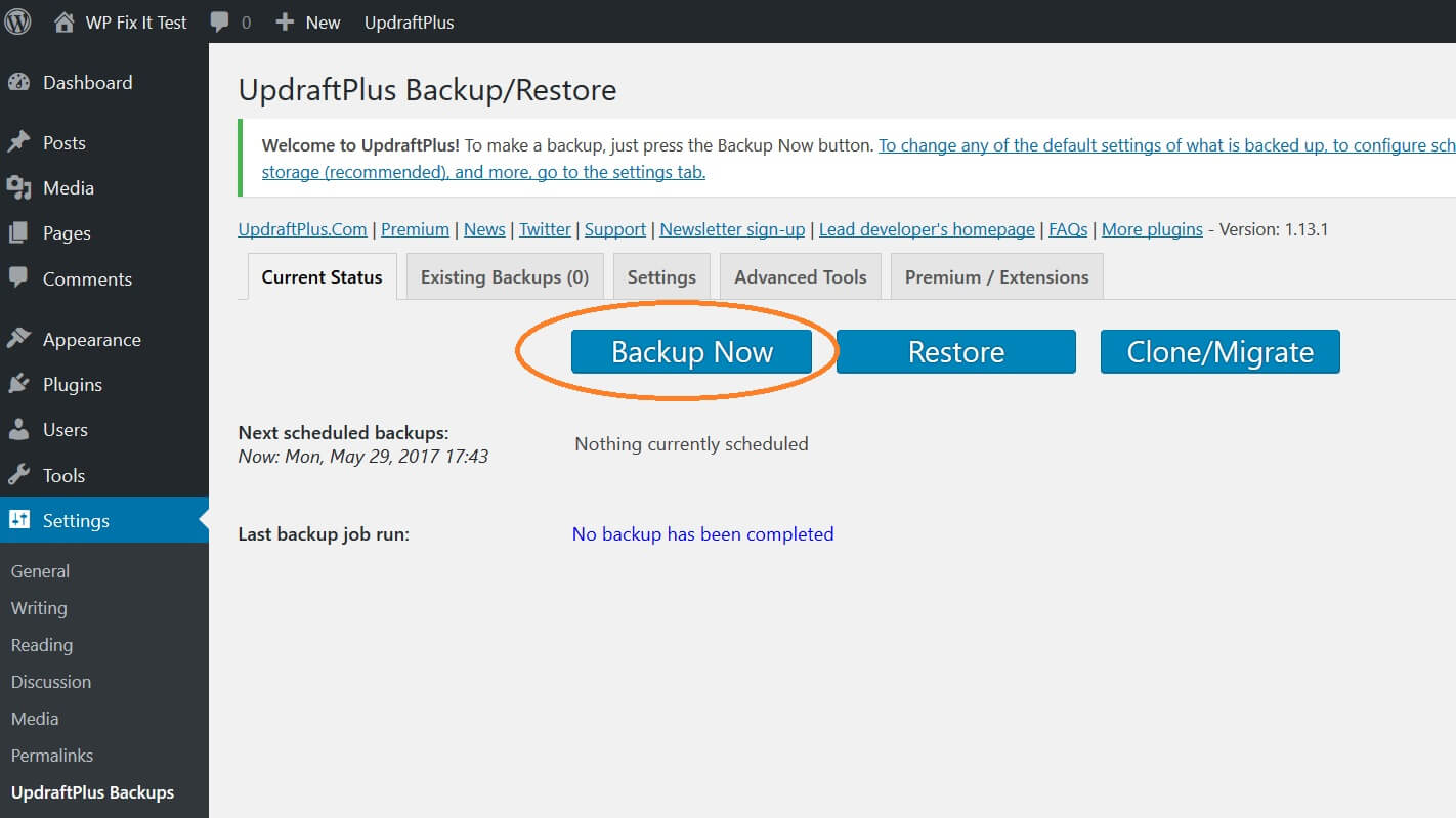 How to Backup WordPress Easy and Pain Free in 1 Simple Step