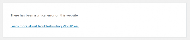 How to Fix the WordPress Error “There has been a critical error on your ...