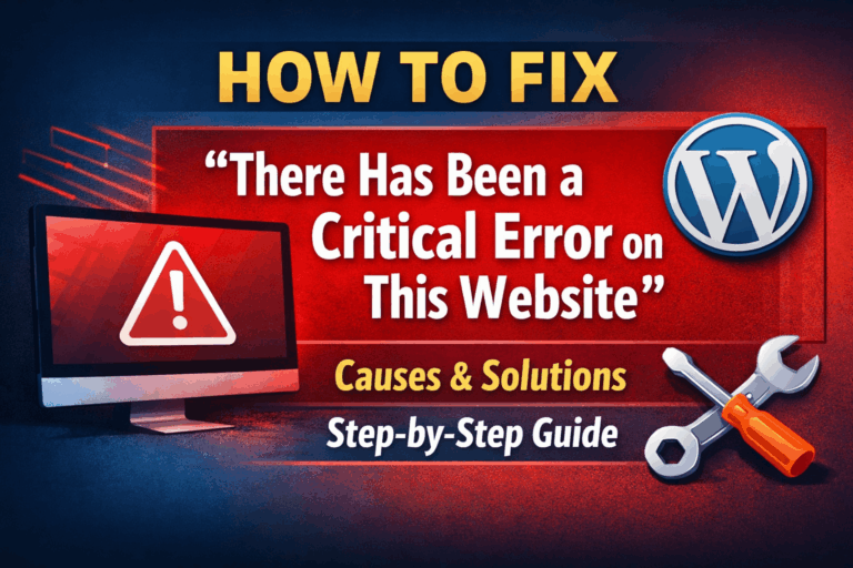 How to Fix “There Has Been a Critical Error on This Website” (WordPress)