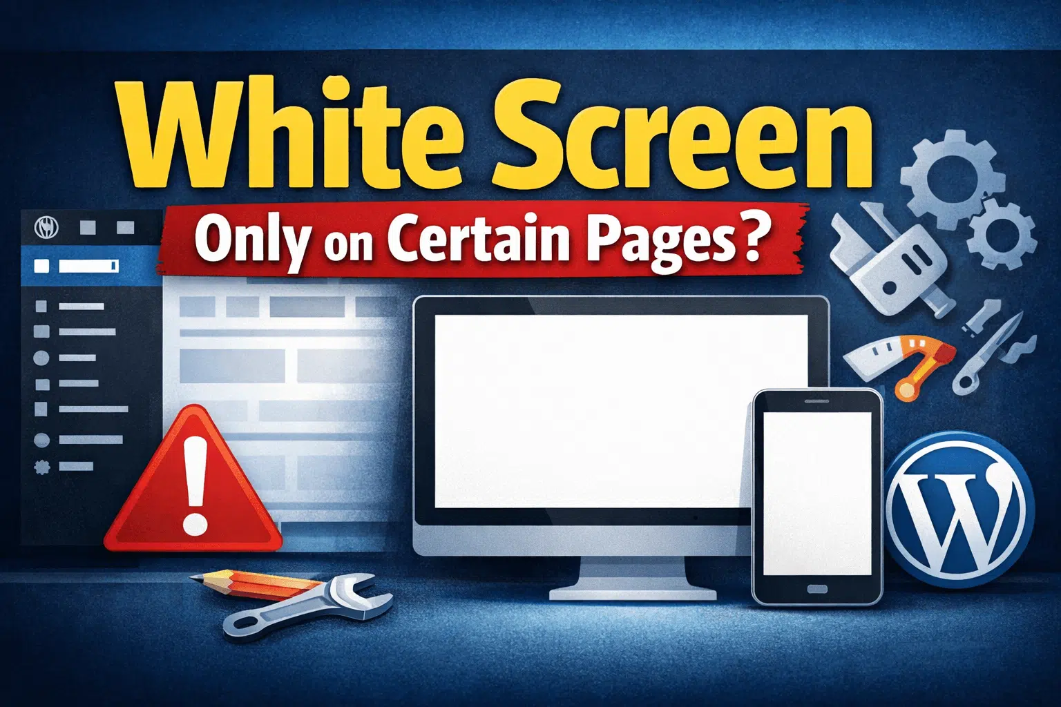 White Screen Only on Certain Pages: Causes + Fixes (WordPress)